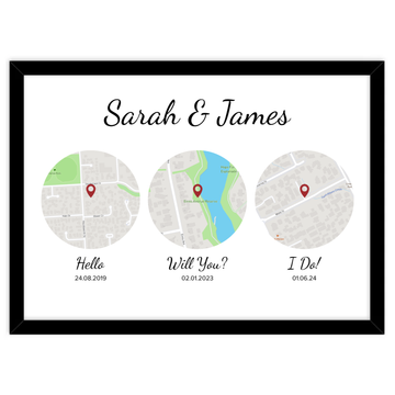 Custom Star Maps | Framed Maps | Personalised Street Map