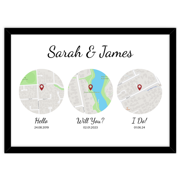 Custom Star Maps | Framed Maps | Personalised Street Map